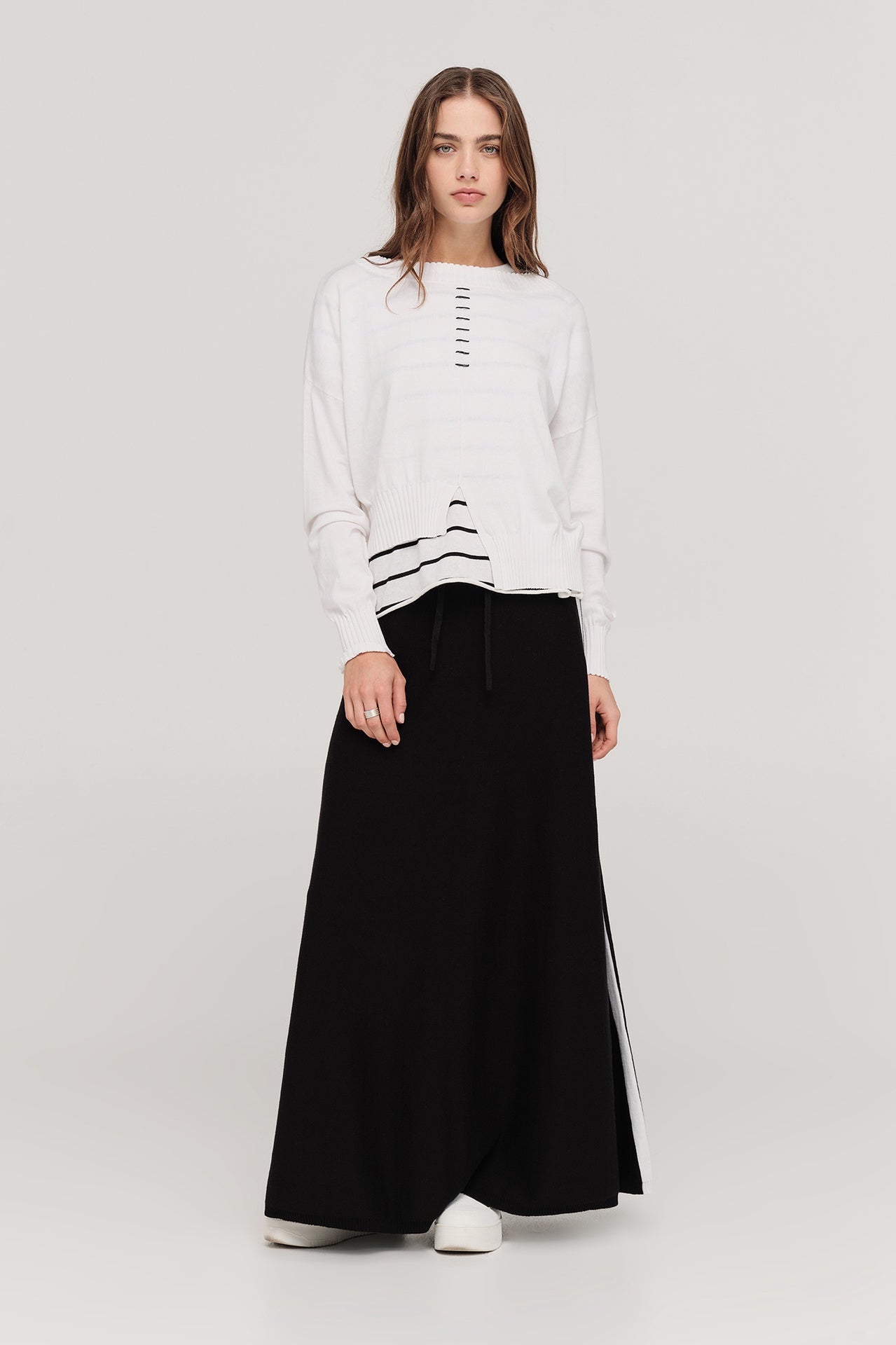 Complacent Skirt - Black/ivory in Black - The Shelter