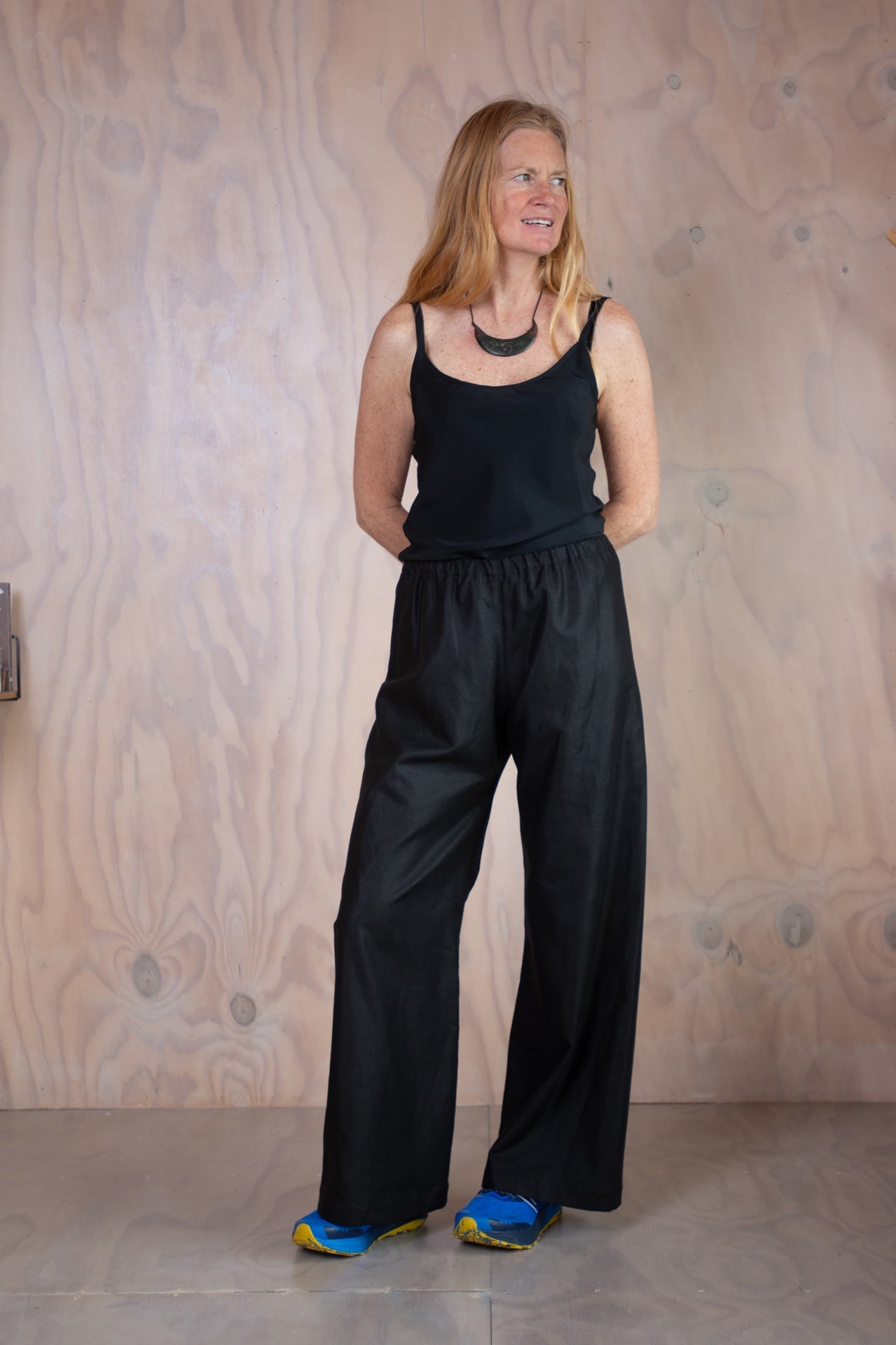 Simple Pants - Black Polish in Black - The Shelter